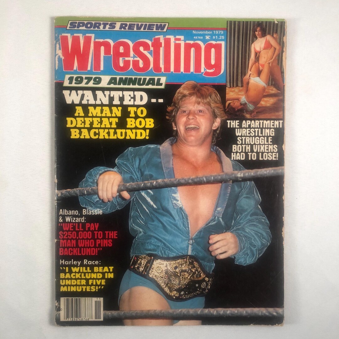 November 1979 Annual Sports Review Wrestling Magazine Bob Backlund on Cover Vintage NWA WWWF AWA ...
