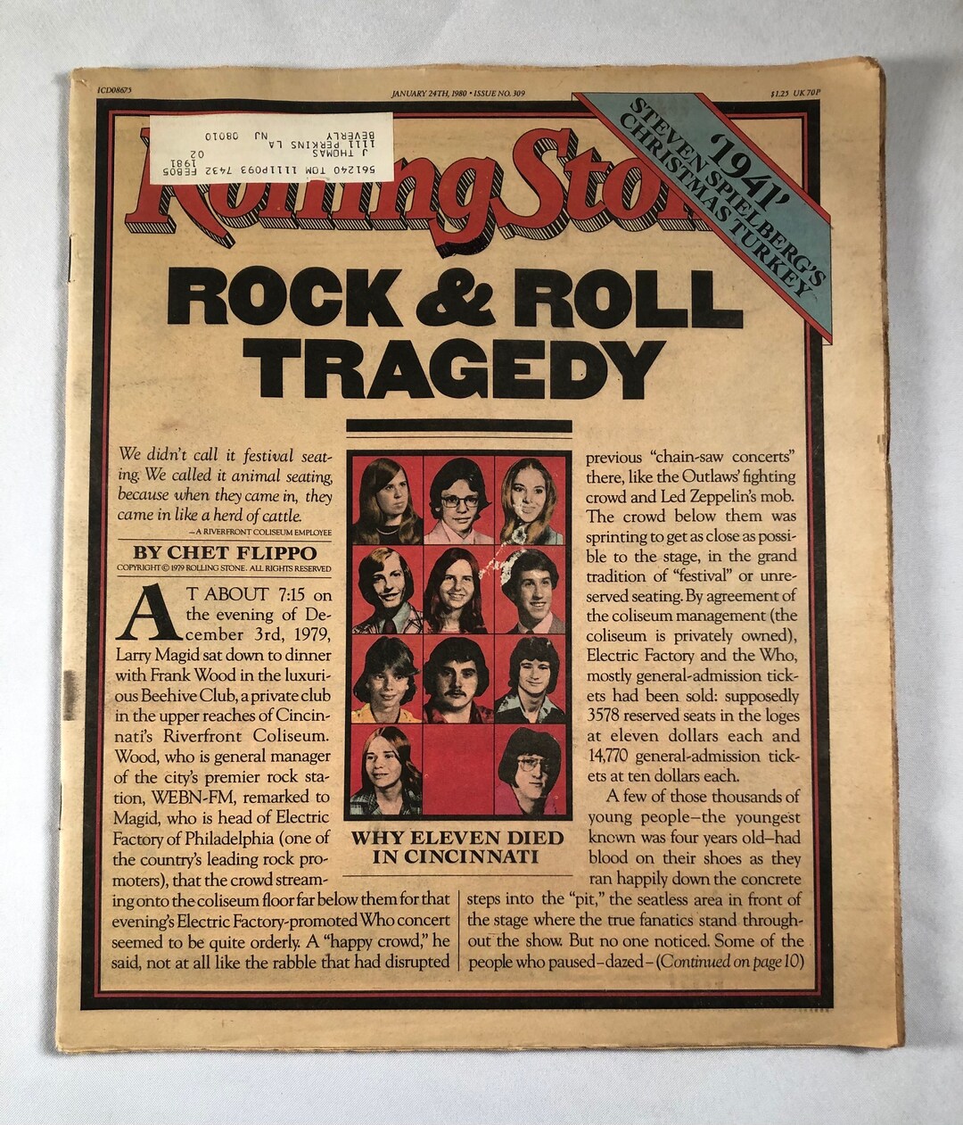 January 24 1980 Rolling Stone Magazine Newspaper Issue 309 Rock & Roll ...
