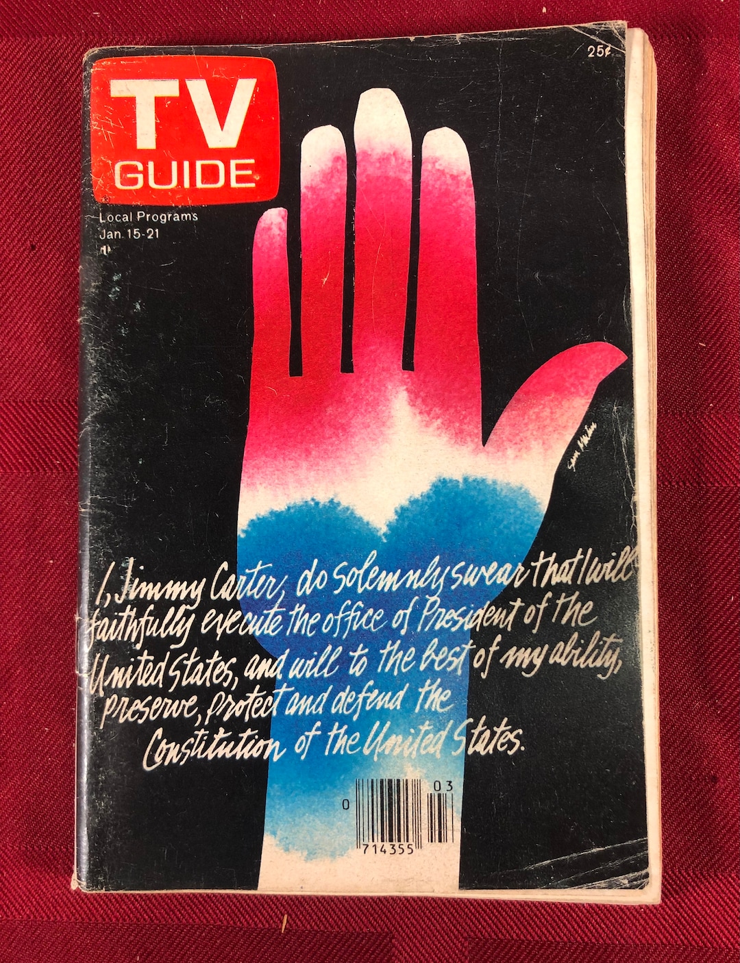 January 12 to 21 1977 TV Guide the Inauguration of Jimmy Carter on ...