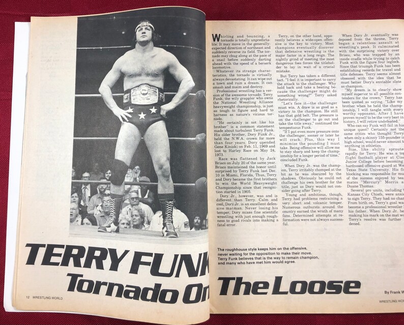 Annual 1976 Wrestling World Magazine Chief Jay Strongbow Billy - Etsy
