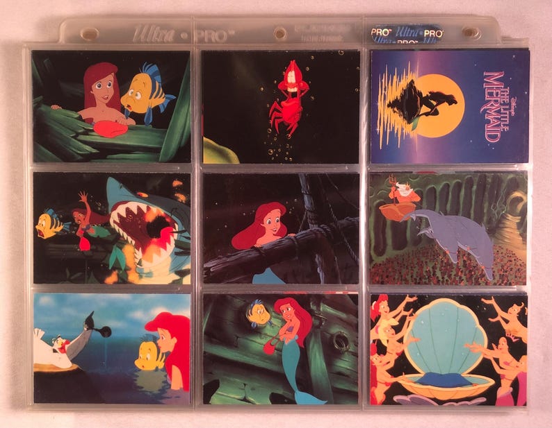 1991 Pro Set Disney's the Little Mermaid 90 Card Set Plus Stand Ups ...