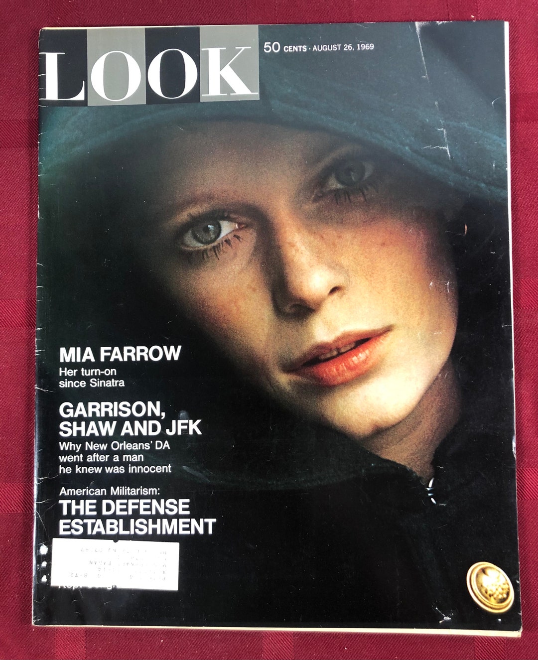 August 26 1969 Look Magazine Mia Farrow on Cover Jim Garrison Clay Shaw ...