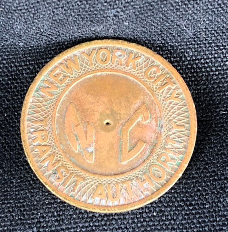 Error 1970-1980 NYC Large Subway Token No Cut Out Center Y MTA - Etsy