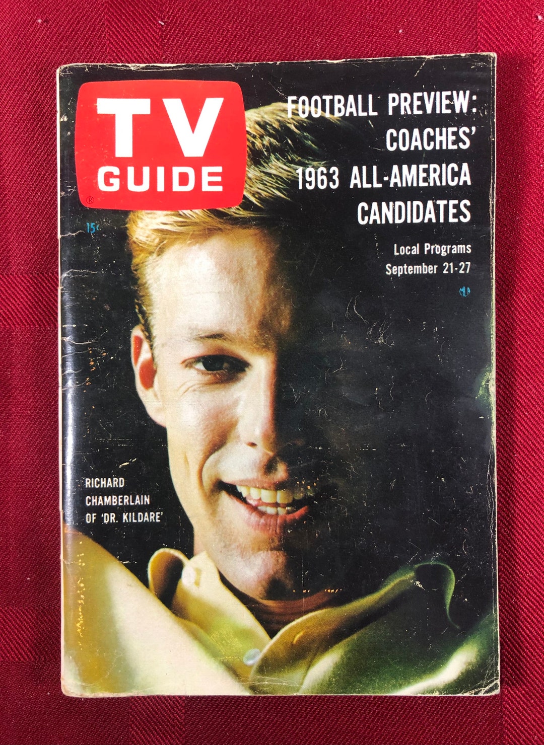 Week of September 21 to 27 1963 TV Guide Richard Chamberlain of Dr ...