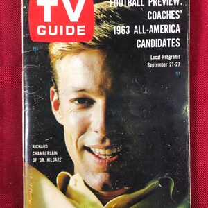 Week of September 21 to 27 1963 TV Guide Richard Chamberlain of Dr ...
