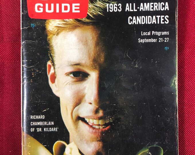 Week of September 21 to 27 1963 TV Guide Richard Chamberlain of Dr ...