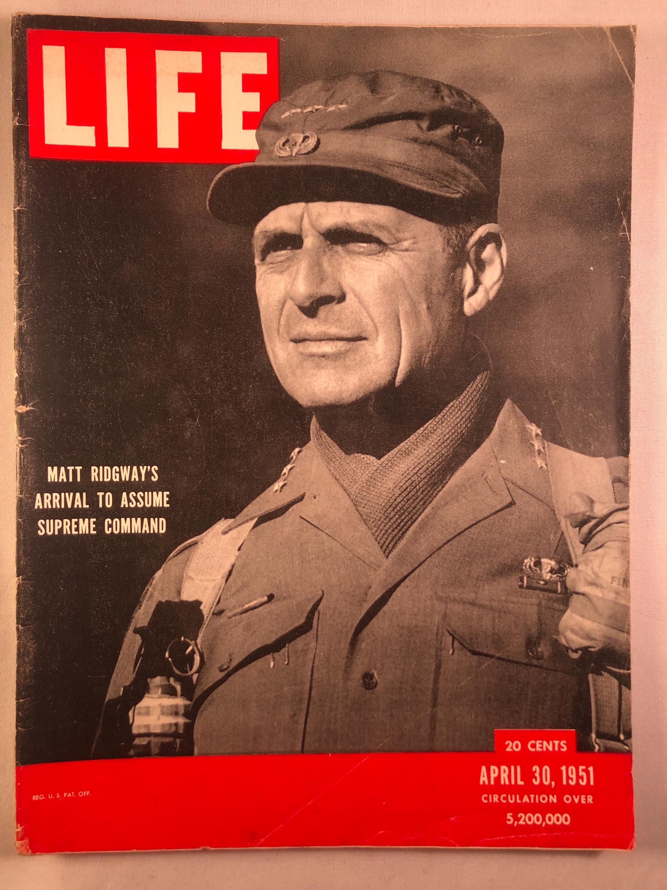 April 30 1951 Life Magazine Matt Ridgeway on Cover Yankees Bring up ...