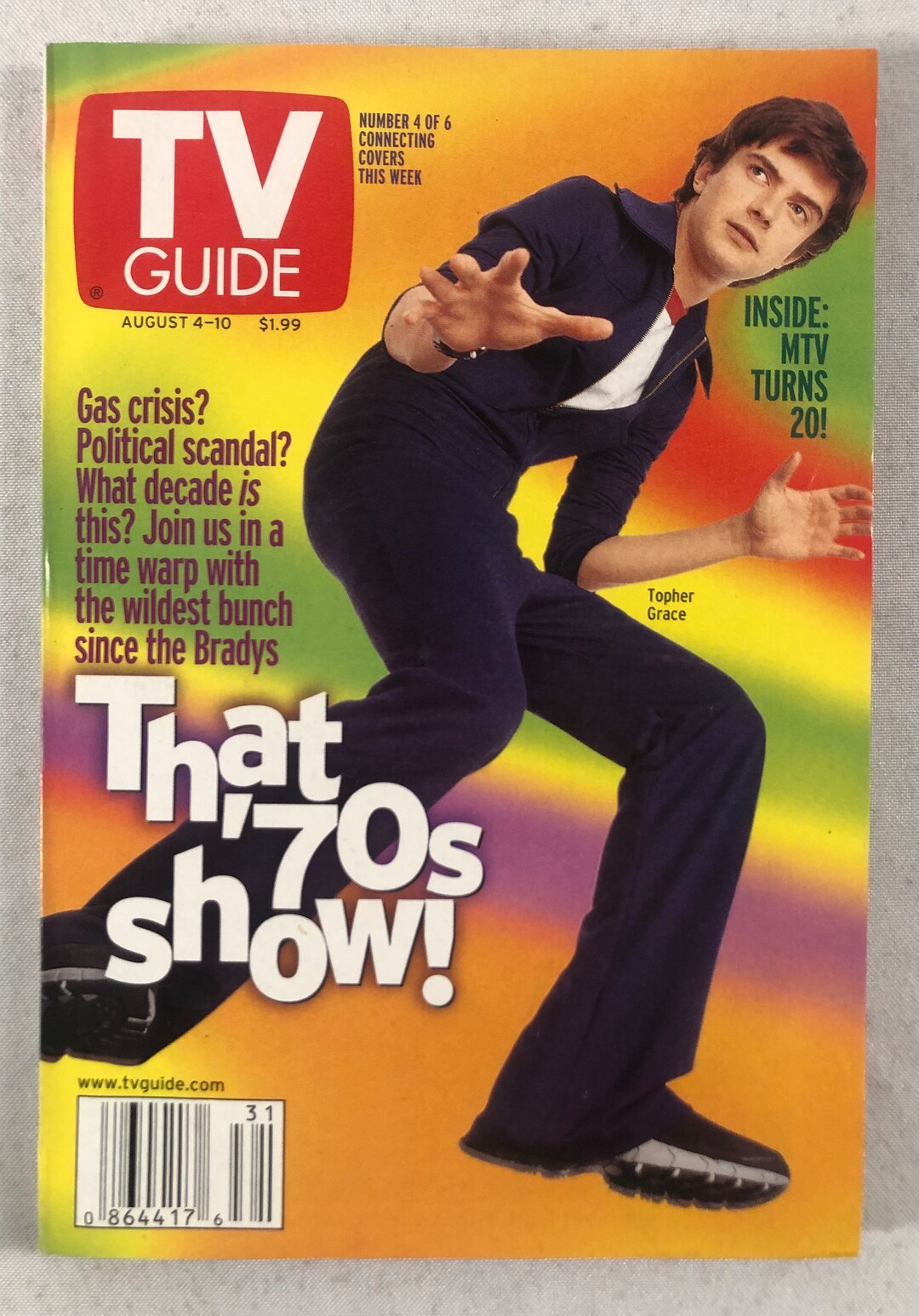 August 4 to 10 2001 TV Guide That '70s Show Ashton Kusher as Topher ...