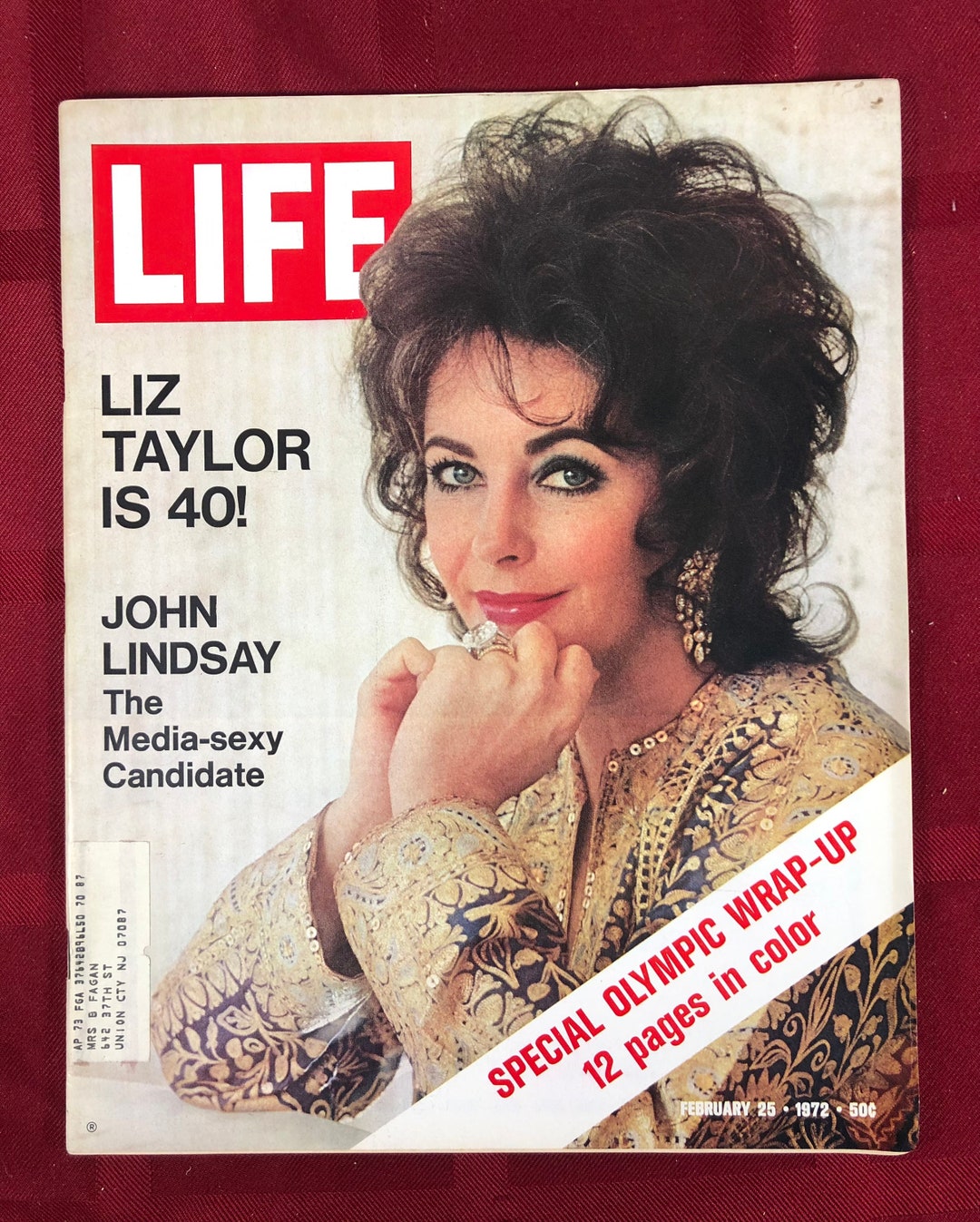 February 25 1972 Life Magazine Elizabeth Liz Taylor Turns 40 on Cover ...