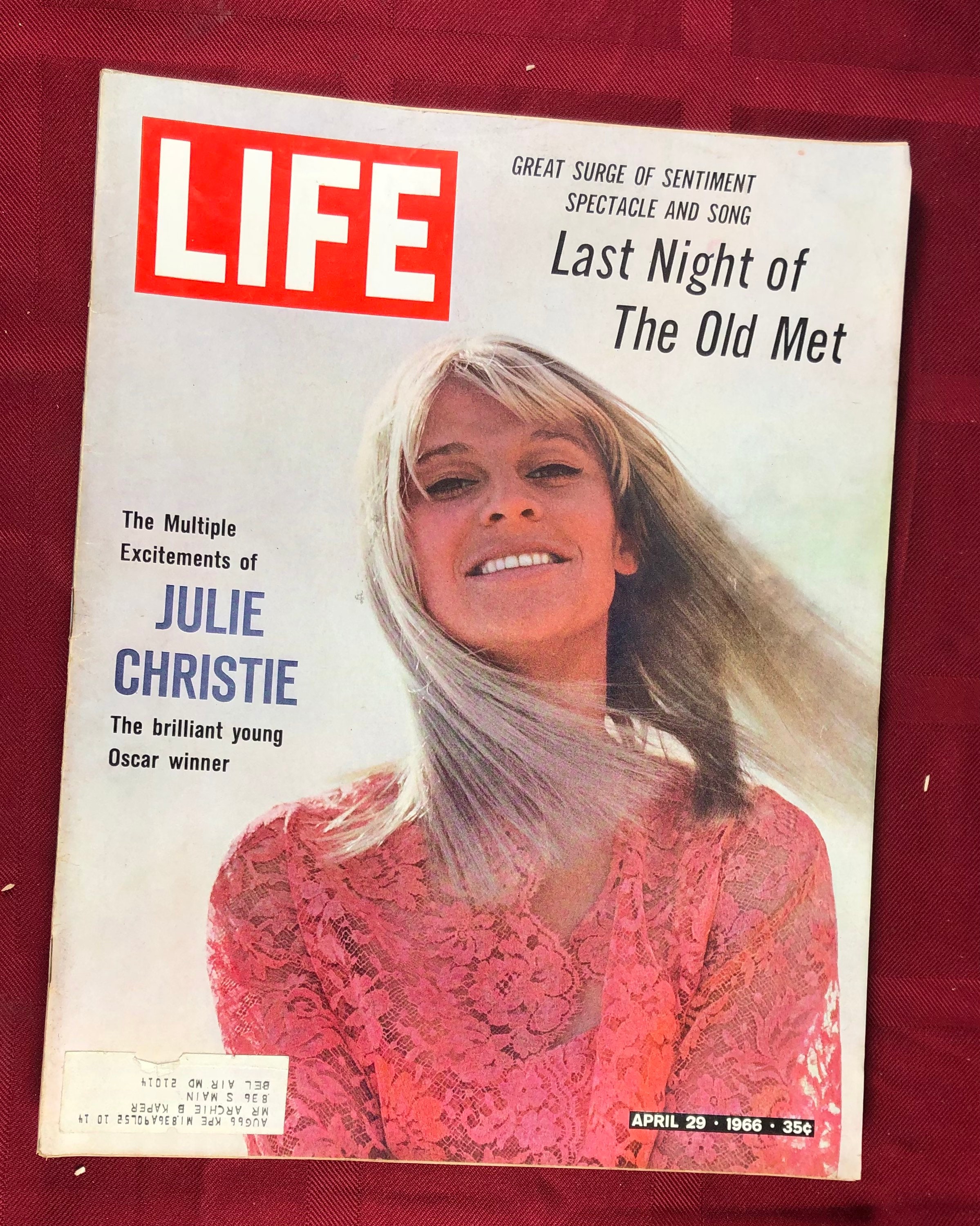 April 29 1966 Life Magazine Julie Christie Young Oscar Winner - Etsy