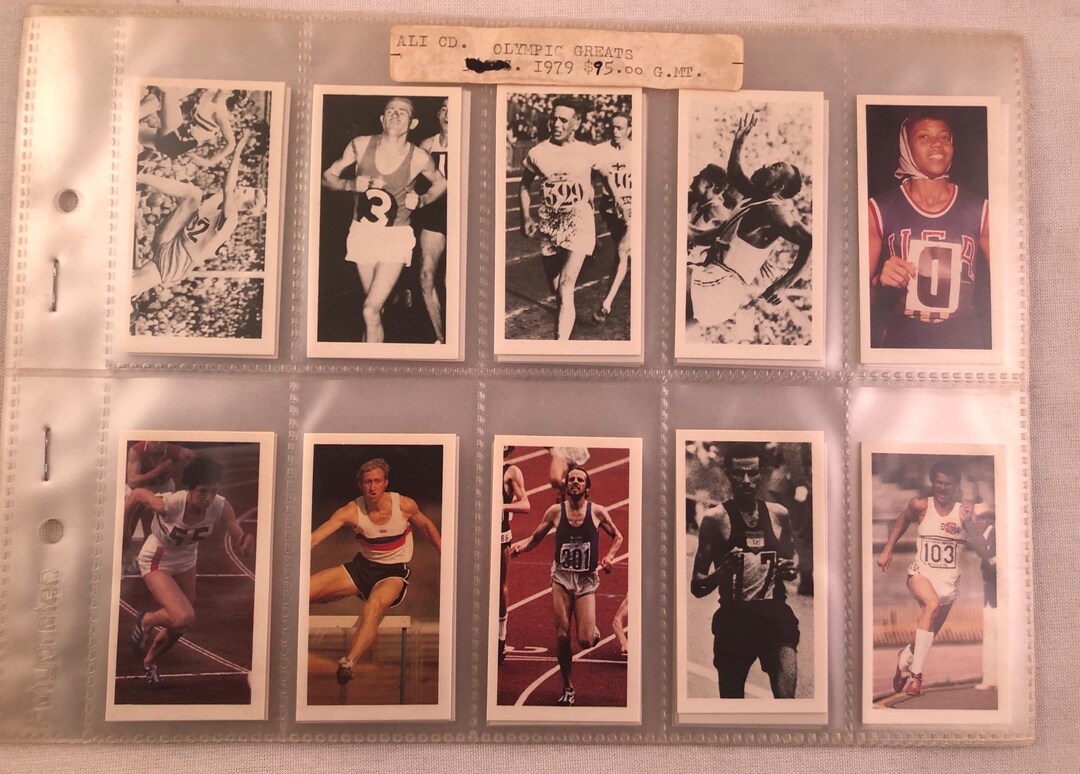 1979 Olympic Greats Brooke Bond Oxo Tea Trading Card Complete Full Set ...