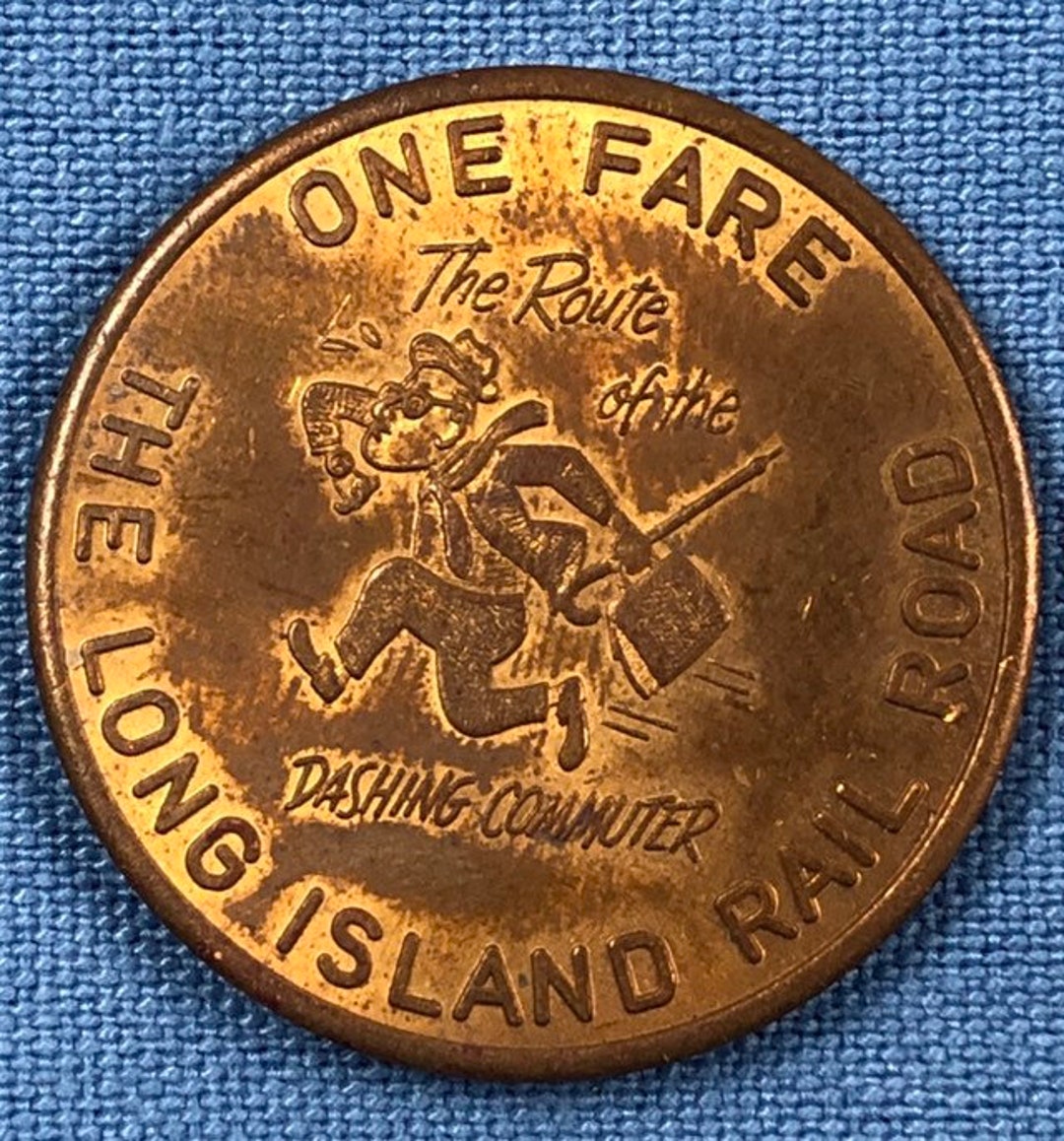 1961 the Long Island Railroad One Fare Token, NY Worlds Fair 1964 65 ...