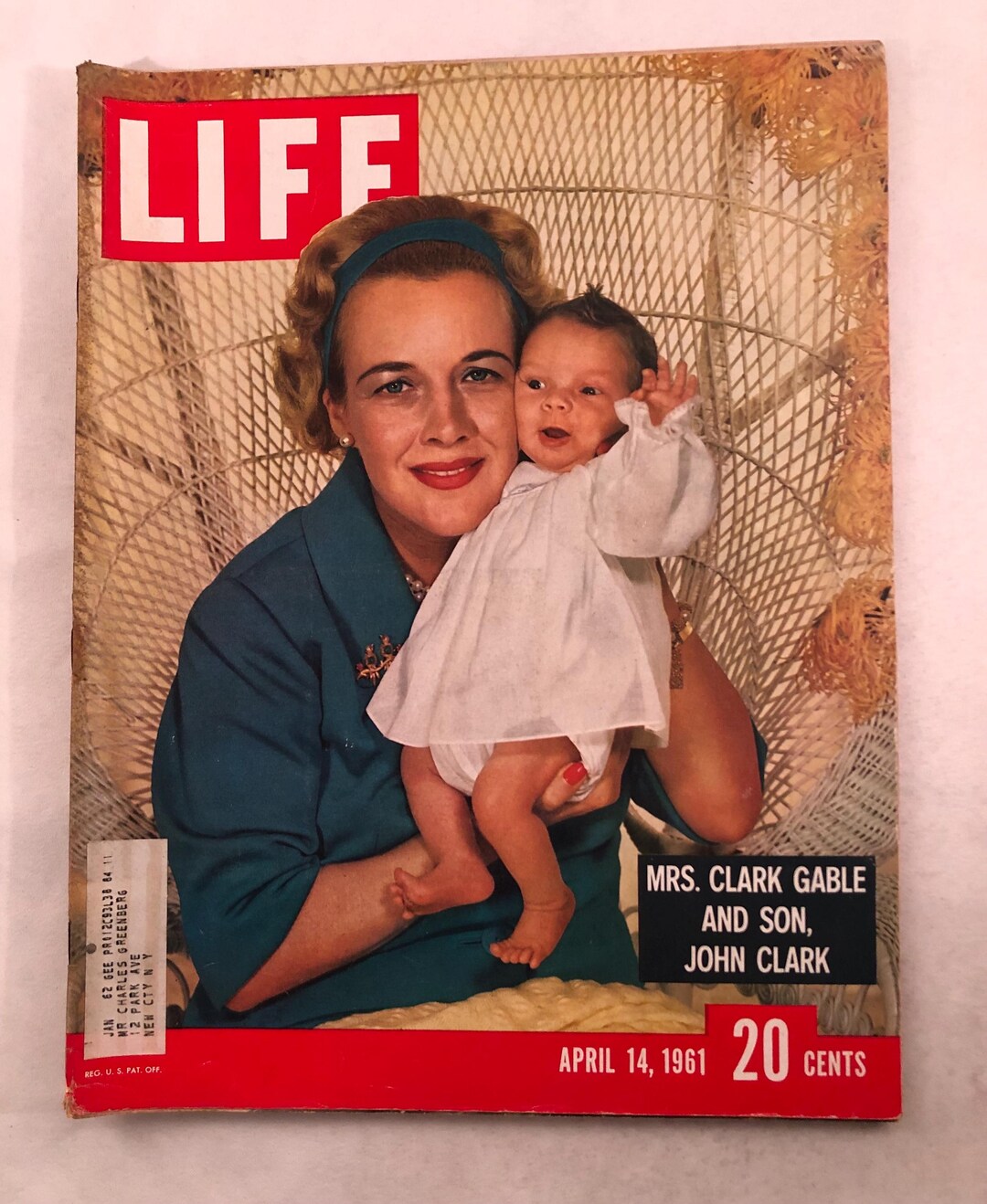 April 14 1961 Life Magazine Mrs Clark Gable and Son John Clark on Cover ...