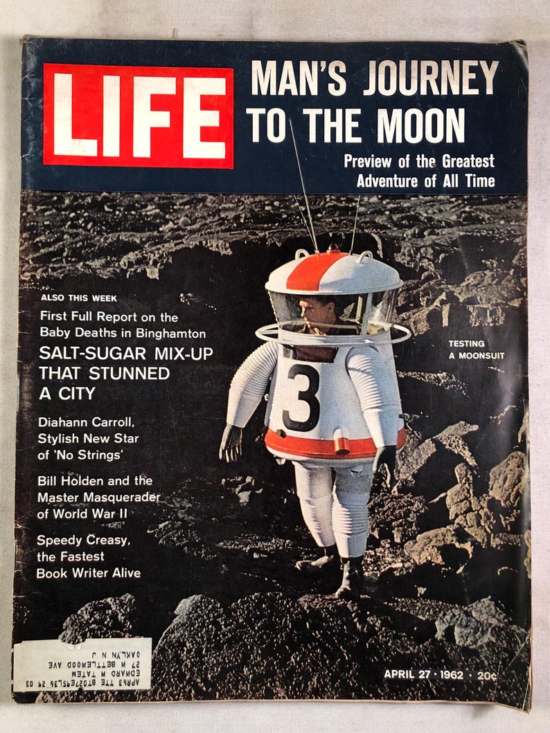 April 27 1962 Life Magazine Man's Journey to the Moon Cover Testing a ...
