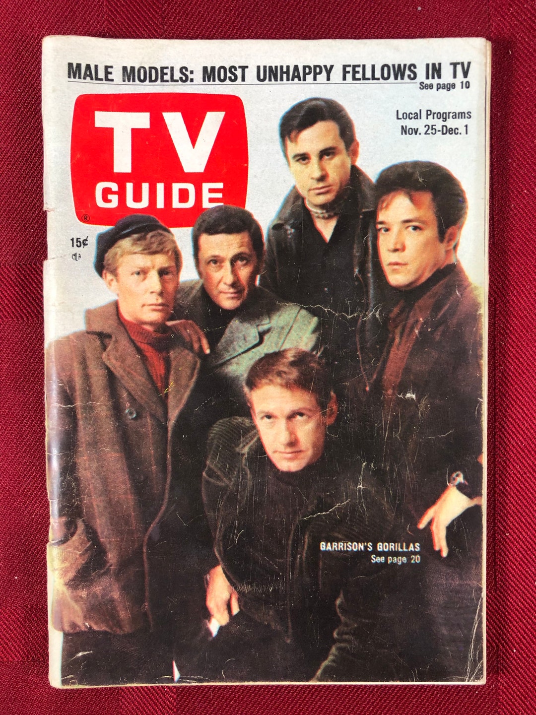 Week of November 25 to December 1 1967 TV Guide Garrison's Gorillas on ...