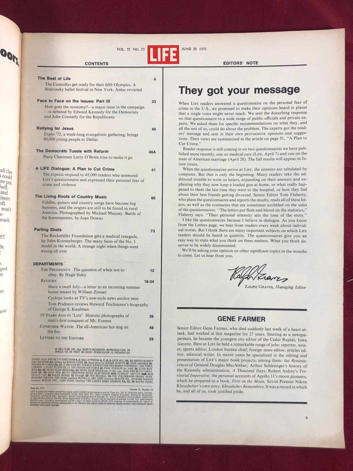 June 30 1972 Life Magazine the Great Jesus Rally in Dallas Cover ...
