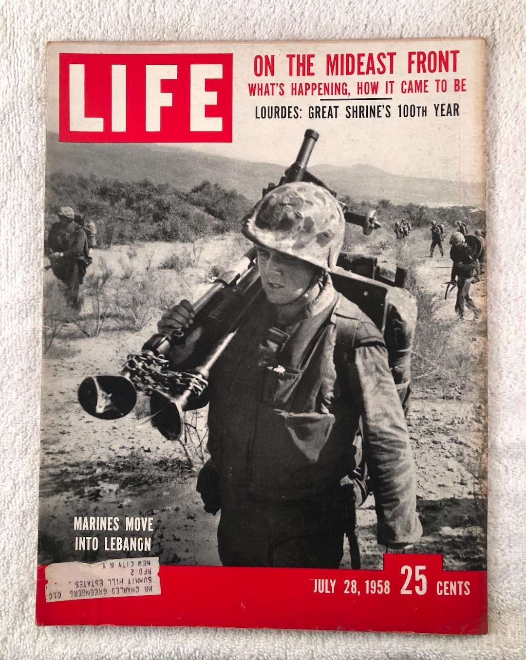 July 28 1958 Life Magazine US Marines Move Into Lebanon on Cover ...