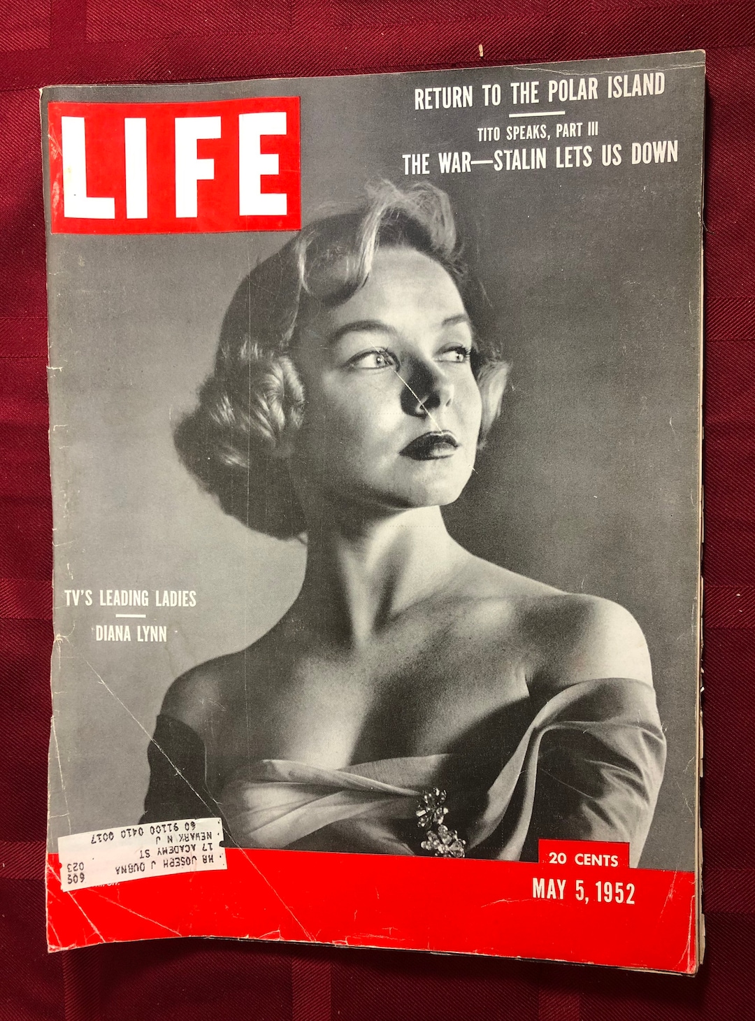 May 5 1952 Life Magazine Tv's Leading Lady Diana Lynn on Cover Vintage ...