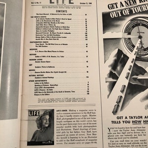 October 21 1940 Life Magazine Season for Sweaters Mardee Hoff on Cover ...