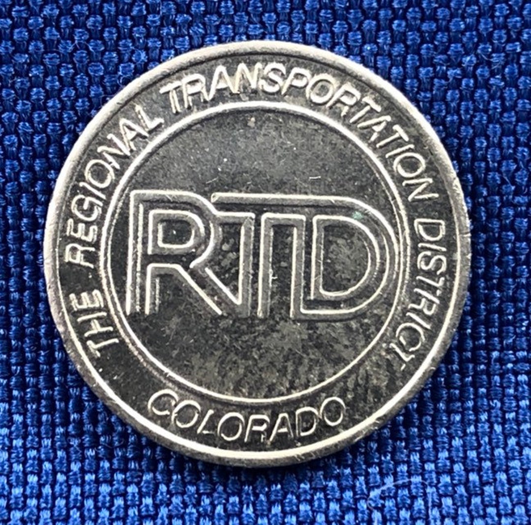 Vintage RTD Bus Transit Tokens Regional Transportation District 10 ...