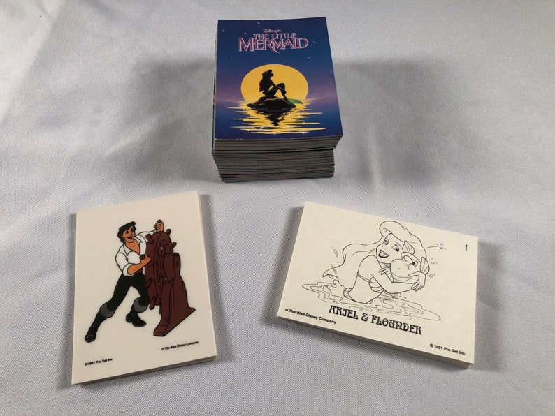 1991 Pro Set Disney's the Little Mermaid 90 Card Set Plus Insert Sets ...