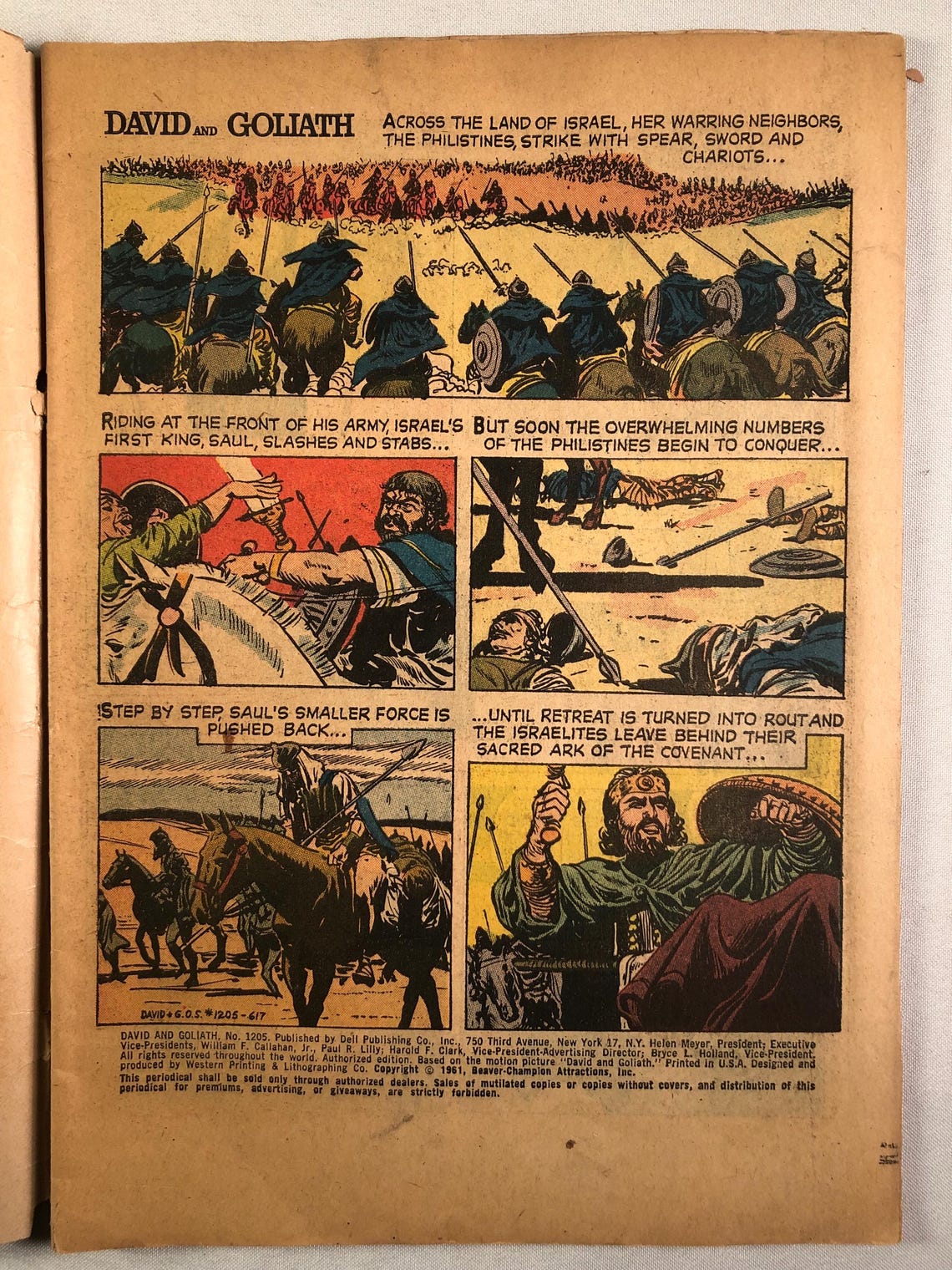 David and Goliath #1205 Dell Four Color Comics 1961 Silver Age 15 Cent ...
