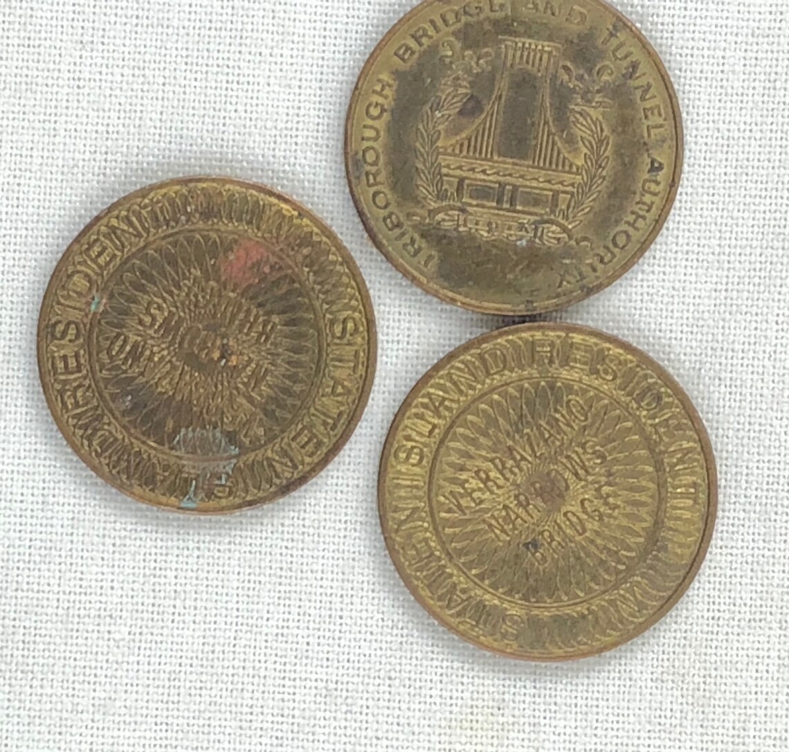 NYC Staten Island Resident Verrazano Bridge Token Triborough Bridge and ...