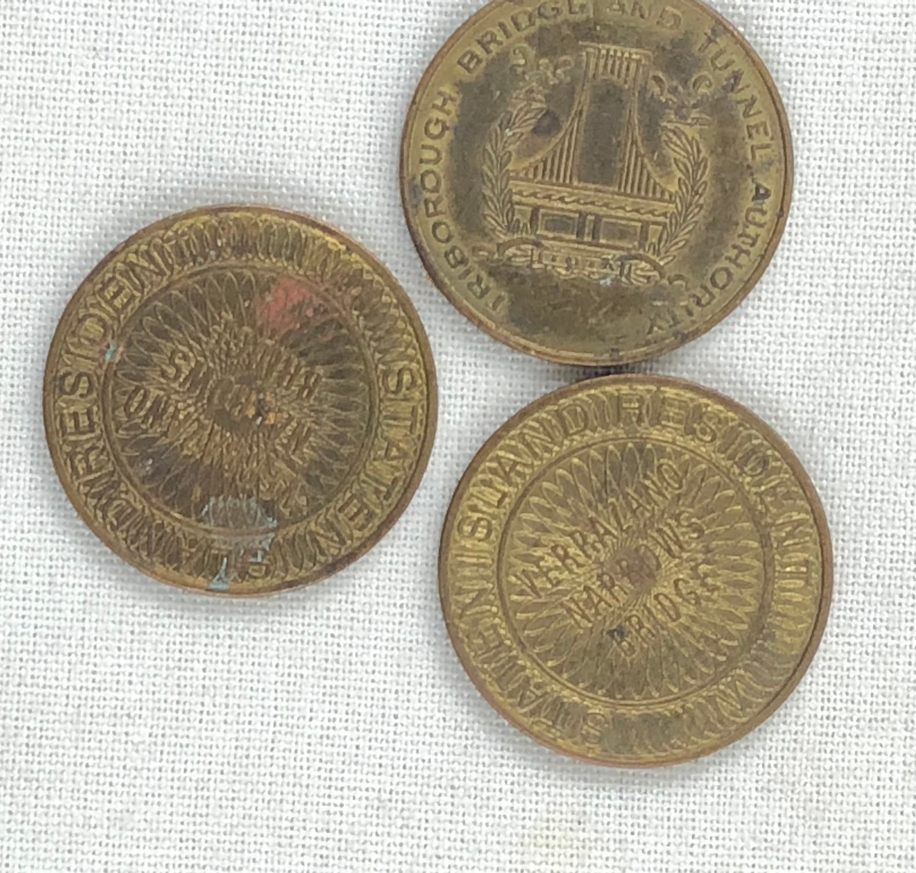 NYC Staten Island Resident Verrazano Bridge Token Triborough Bridge and ...