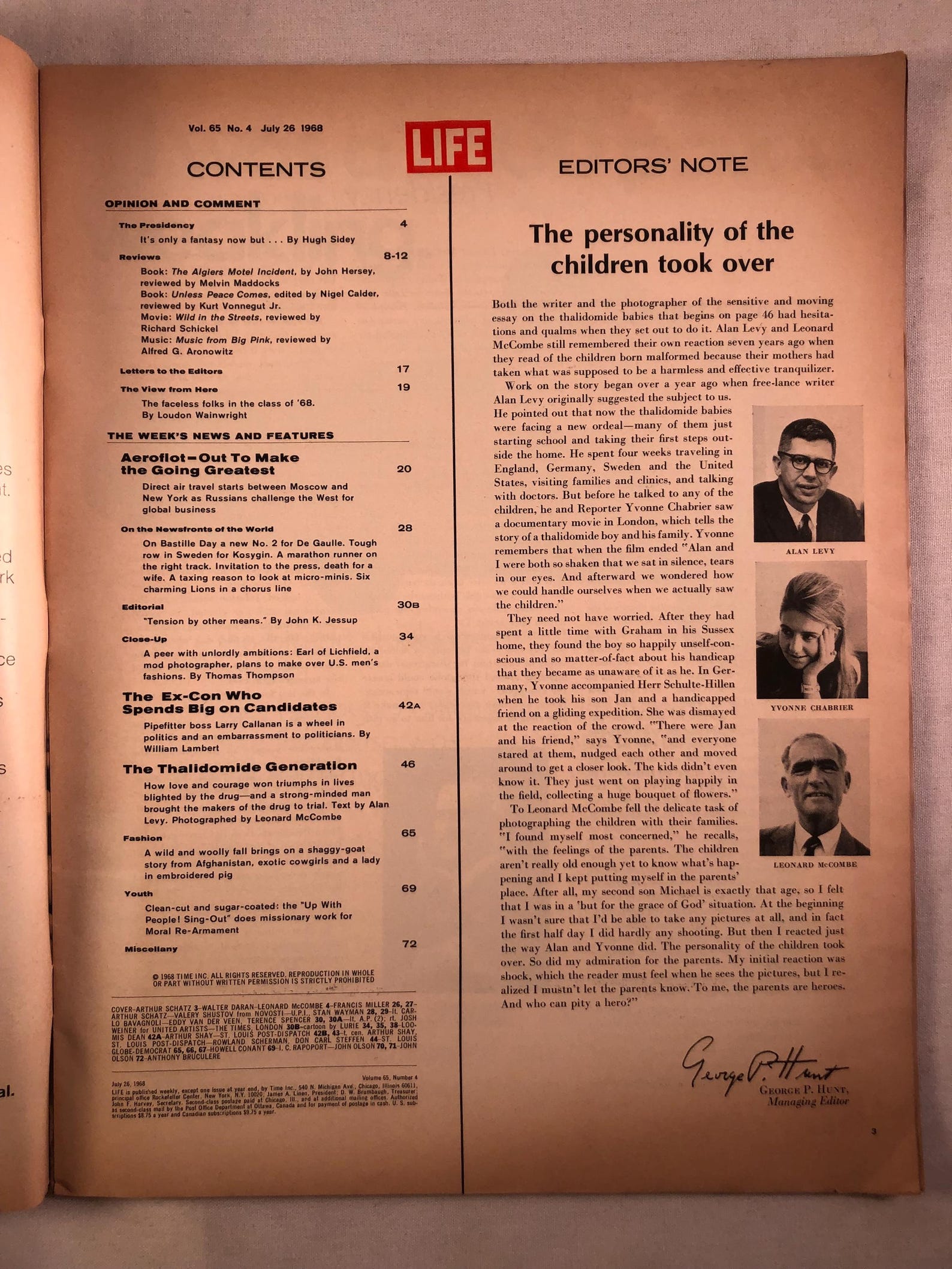 July 26 1968 Life Magazine Aboard First Flights New York to Moscow ...