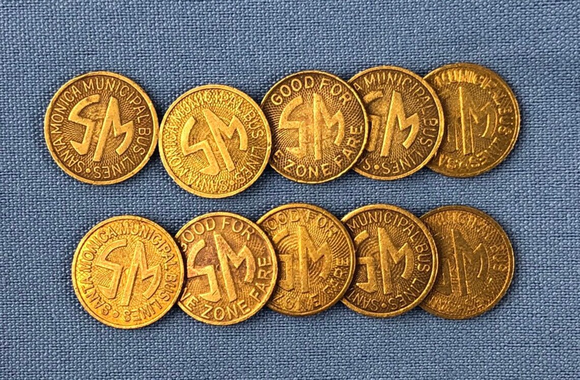 Santa Monica Municipal Bus Lines 16mm Token Good for One Zone - Etsy
