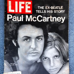 April 16 1971 Life Magazine Linda & Paul Mccartney Cover Vintage the ...