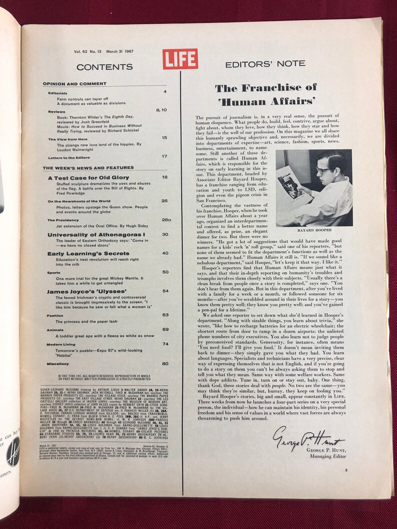 March 31 1967 Life Magazine Astonishing Discoveries in Infant Aptitudes ...