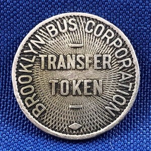 Vintage Brooklyn Bus Corporation Transfer Token Rare Trolley Coin New ...