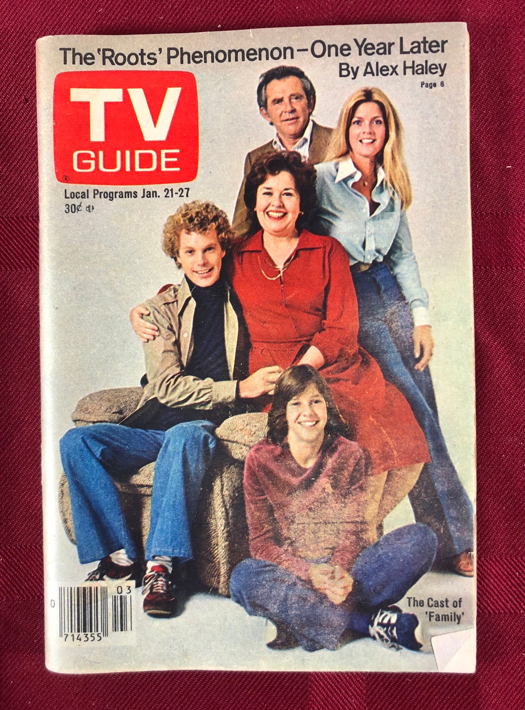 Week of January 21 to 27 1978 TV Guide the Cast of Family on Cover Vol ...