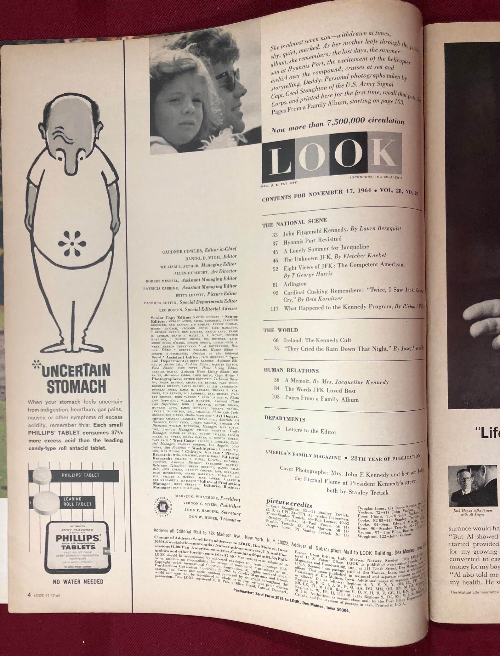 November 17 1964 Look Magazine Jacqueline Kennedy John Jr on Cover JFK ...
