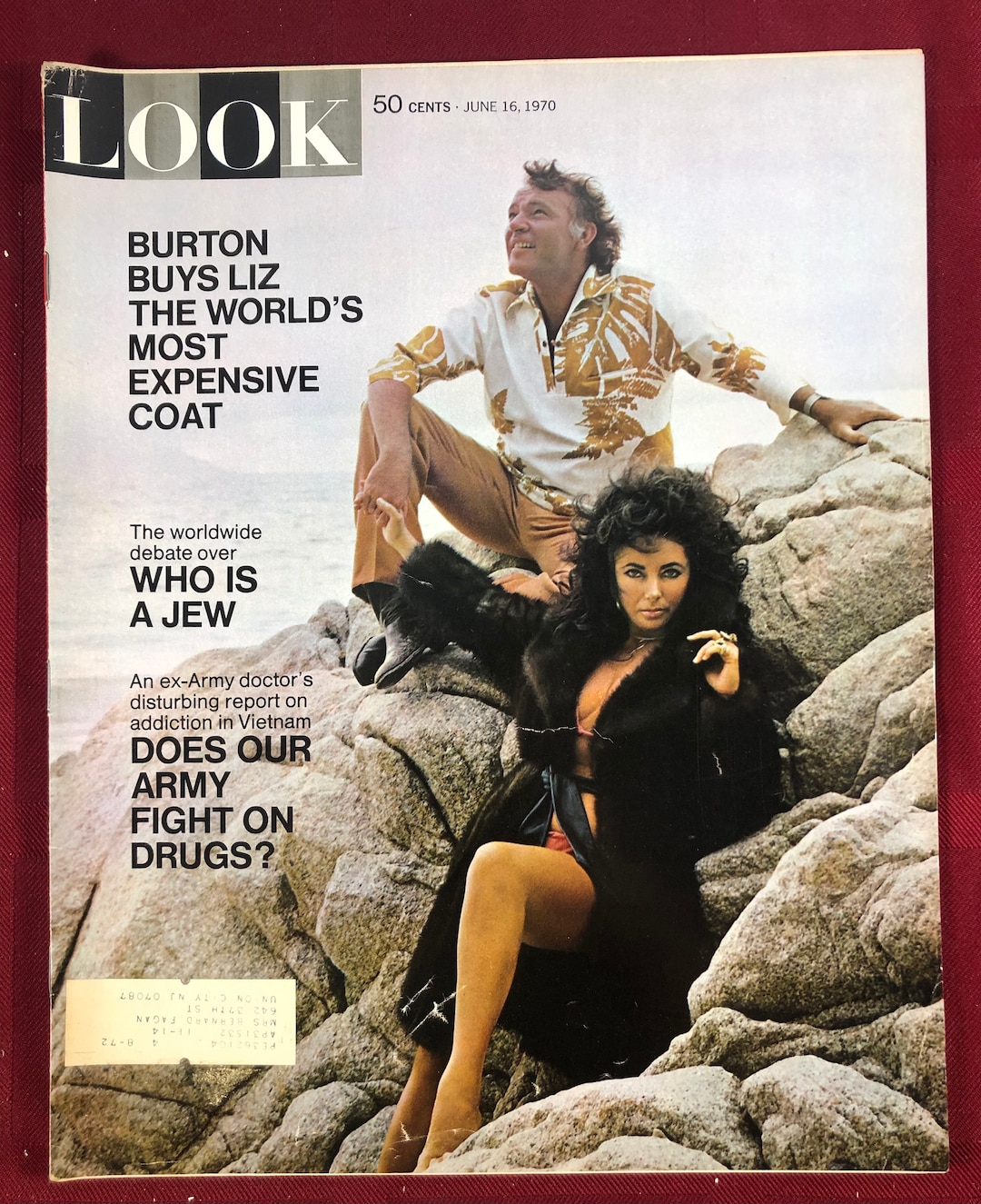 June 16 1970 Look Magazine Elizabeth Liz Taylor and Richard Burton on ...