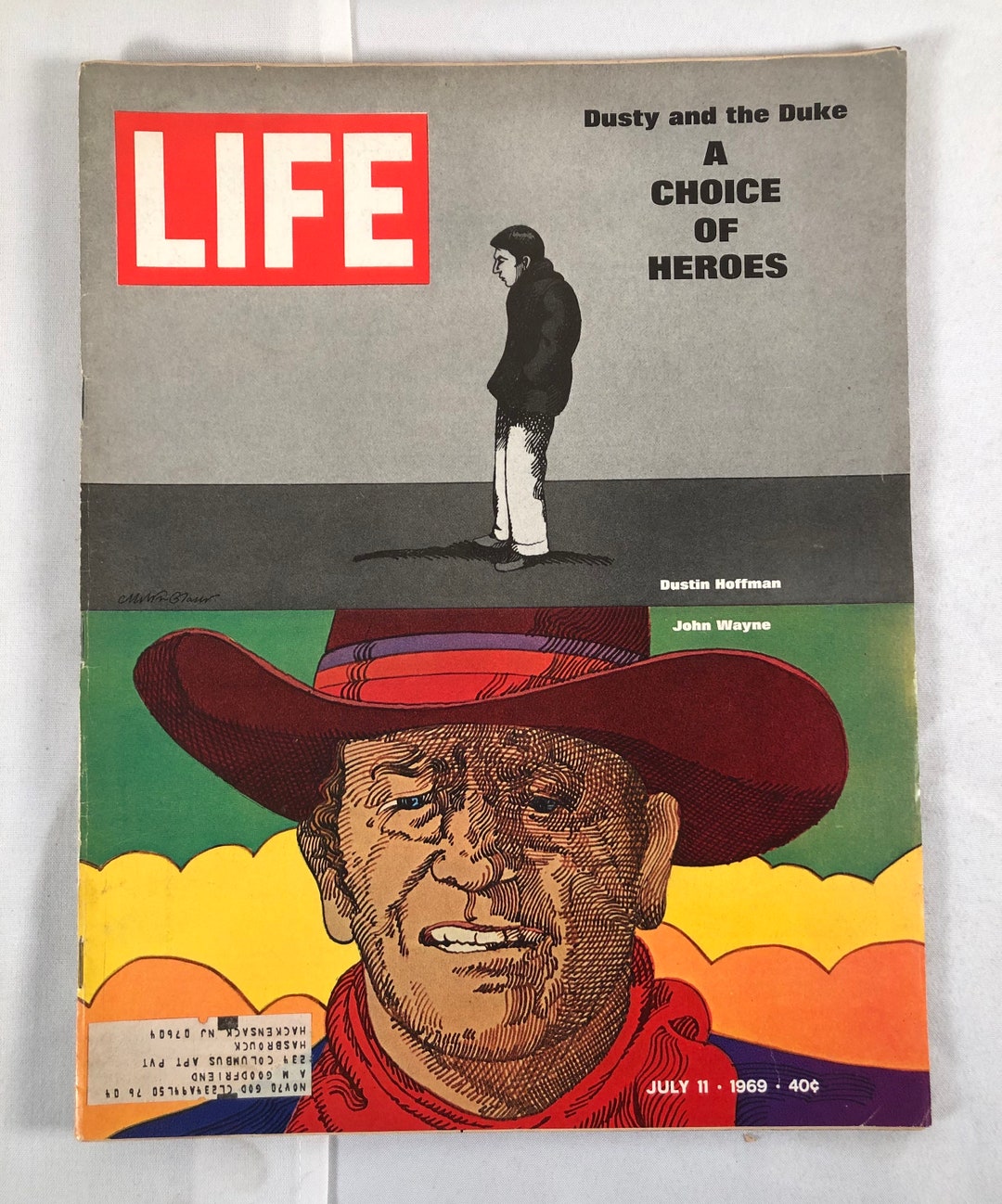 July 11 1969 Life Magazine Dusty and the Duke Dustin Hoffman John Wayne ...