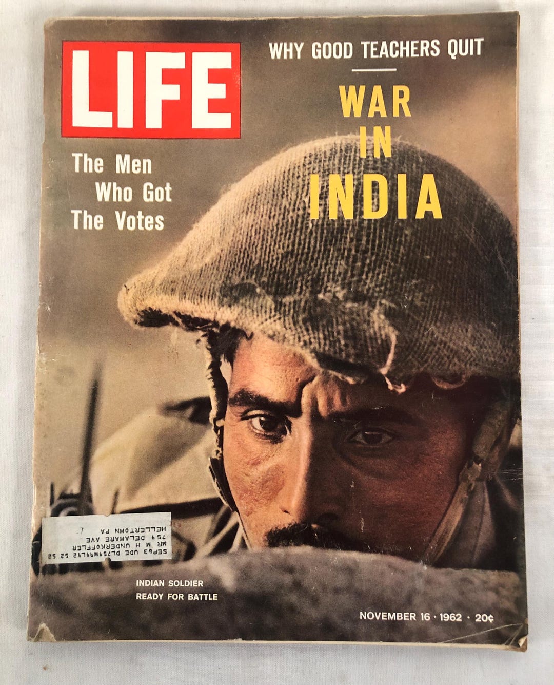November 16 1962 Life Magazine War in India Soldier on Cover Vintage ...