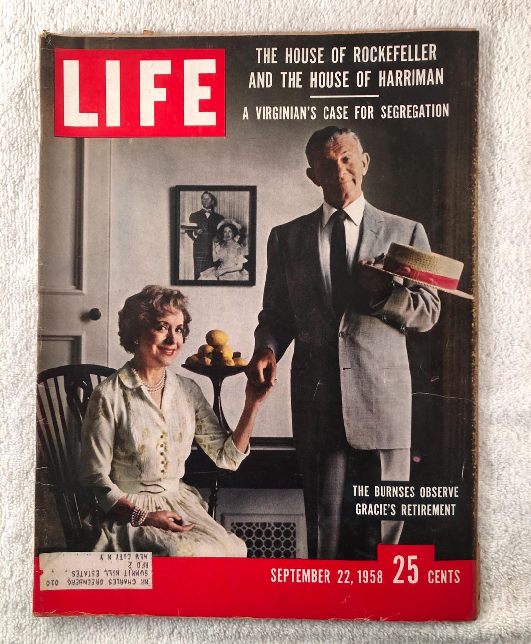 September 22 1958 Life Magazine George Burns and Gracie Allen on Cover ...