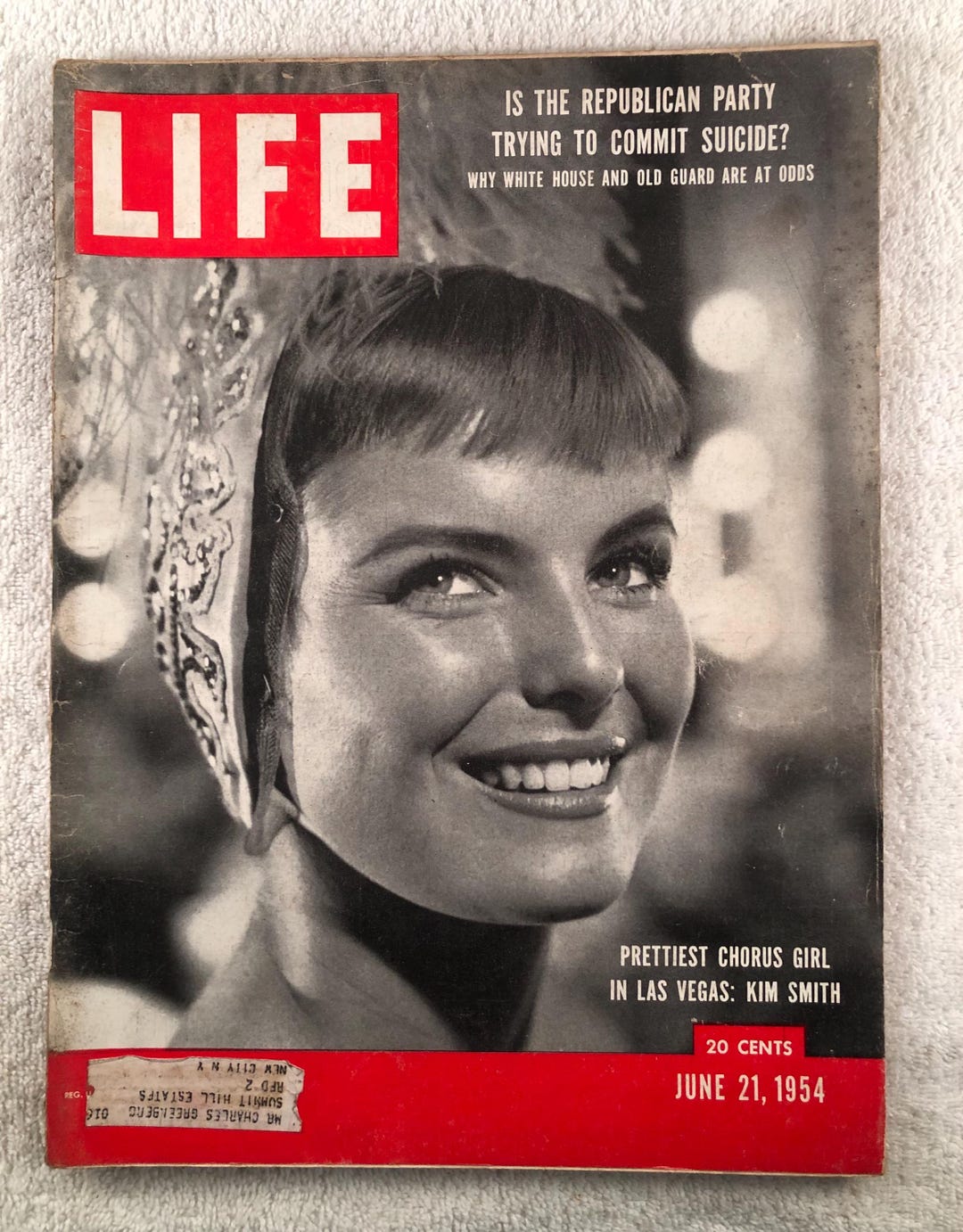 June 21 1954 Life Magazine Prettiest Chorus Girl in Las Vegas Kim Smith ...