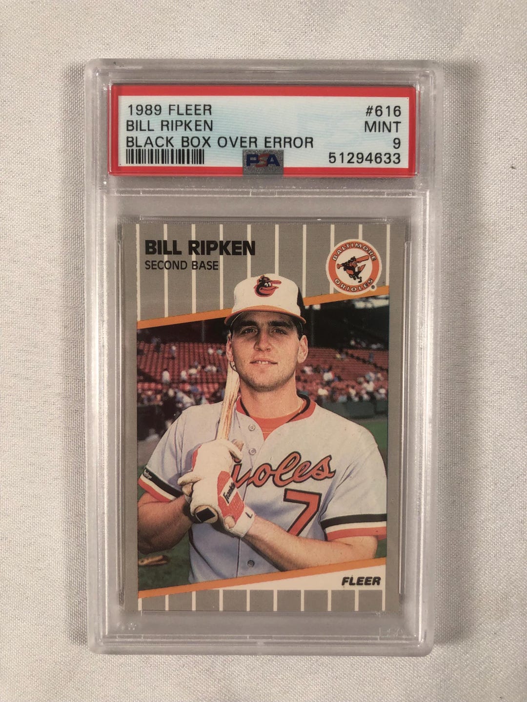 Black Box F-K Face 1989 Fleer Bill Ripken FF Mint PSA 9 Obscenity ...