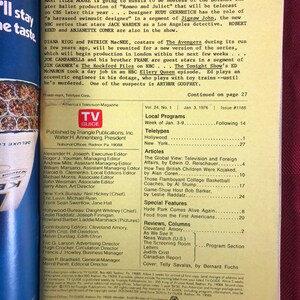 Week of January 3 to 9 1976 TV Guide Telly Savalas of Kojak on Cover ...