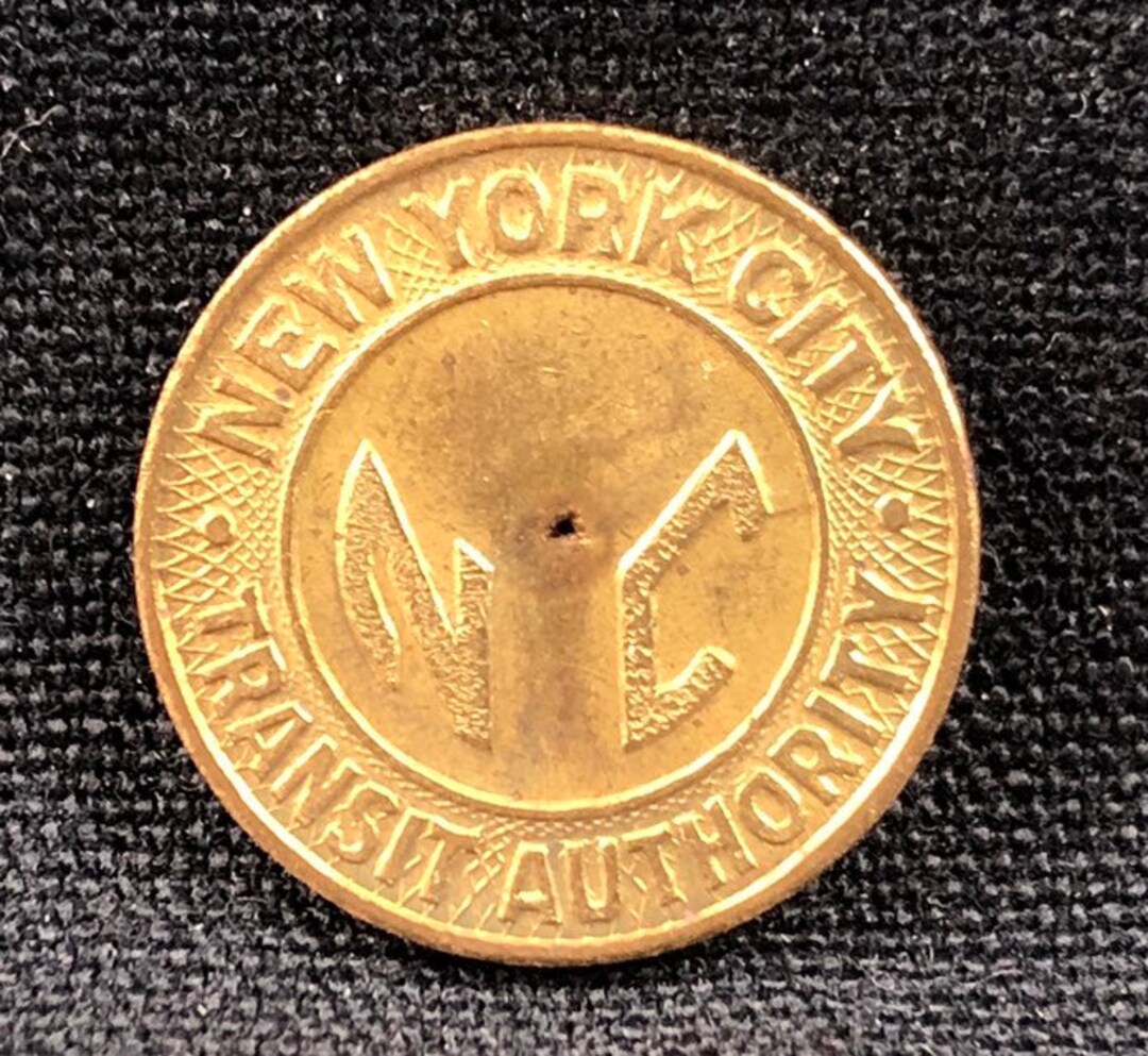 Error 1953-1970 NYC Small Subway Token No Cut Out Center Y MTA NYCTA ...