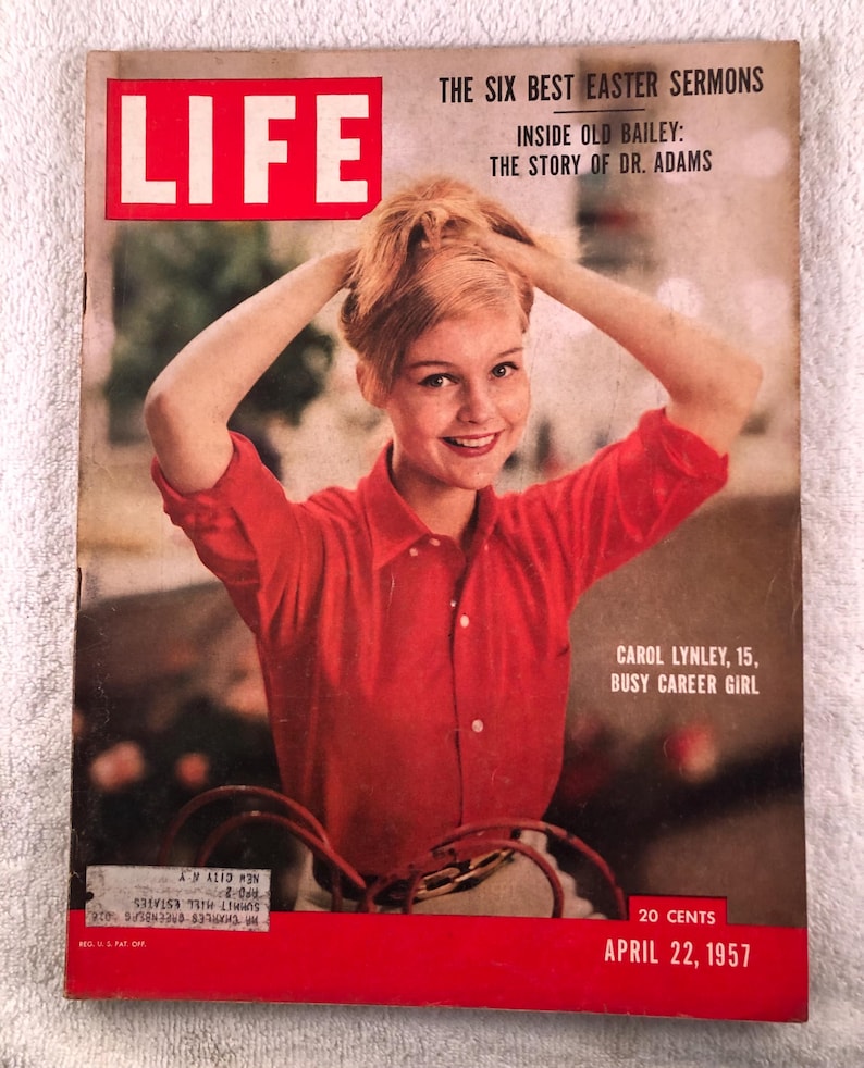 April 22 1957 Life Magazine Carol Lynley at 15 Busy Career Girl on ...