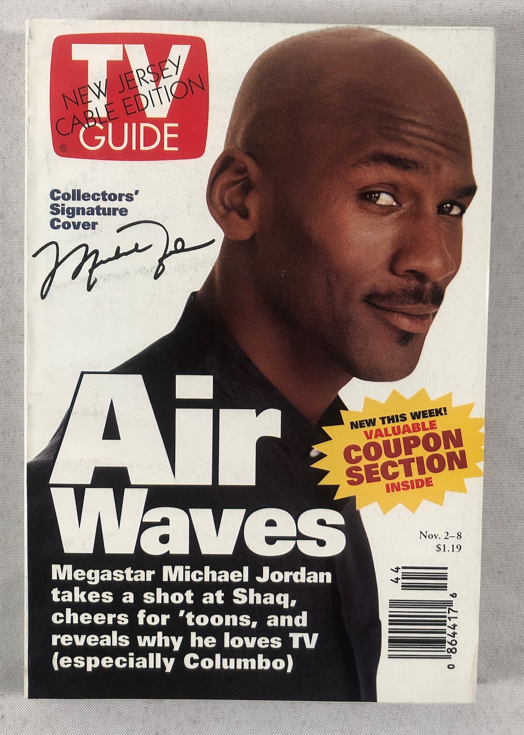 Week of November 2 to 8 1996 TV Guide Michael Jordan on Cover Vol 44 ...