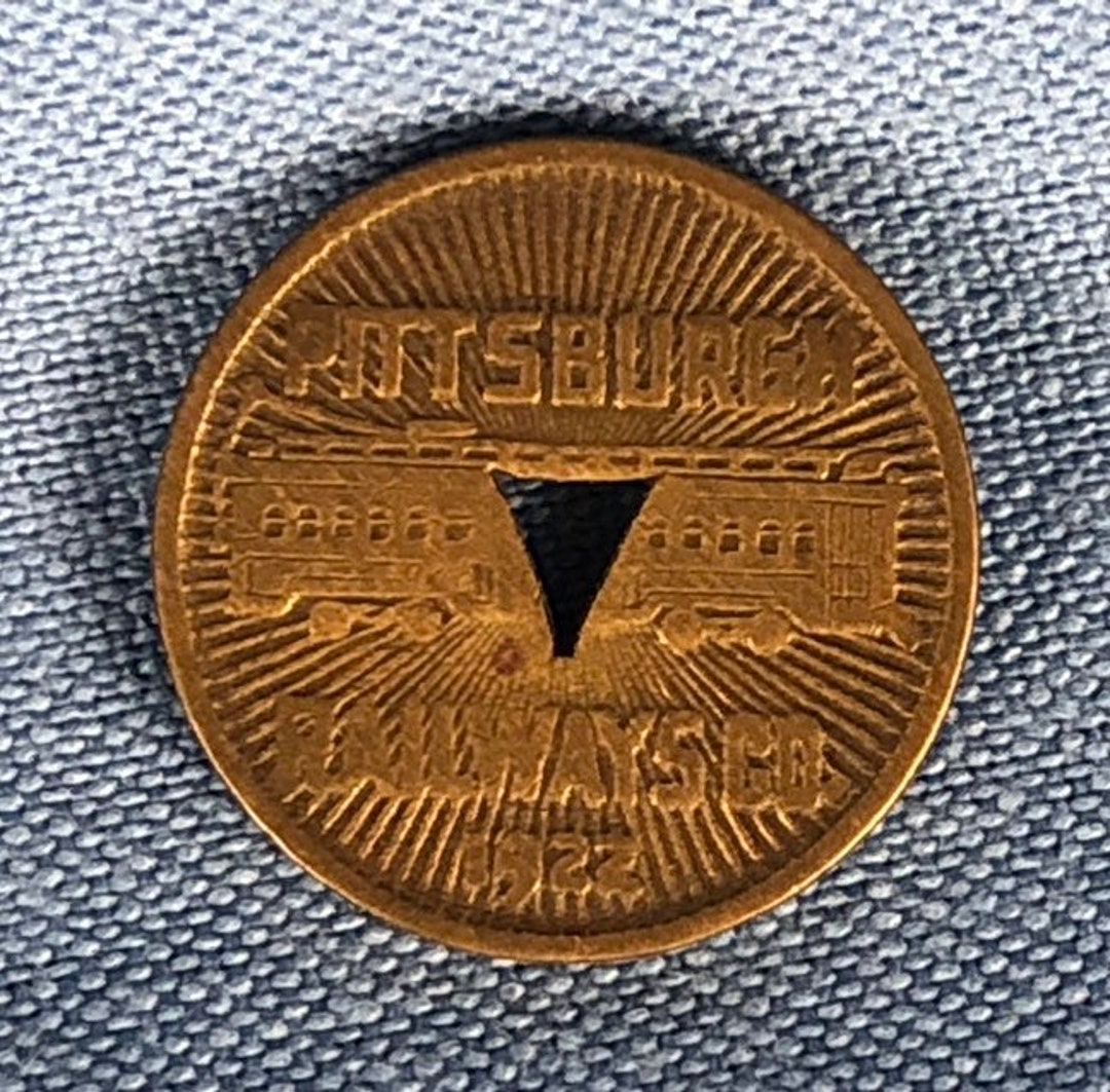 1922 Pittsburgh Railways Co. Good for One Fare Transit Token Vintage ...