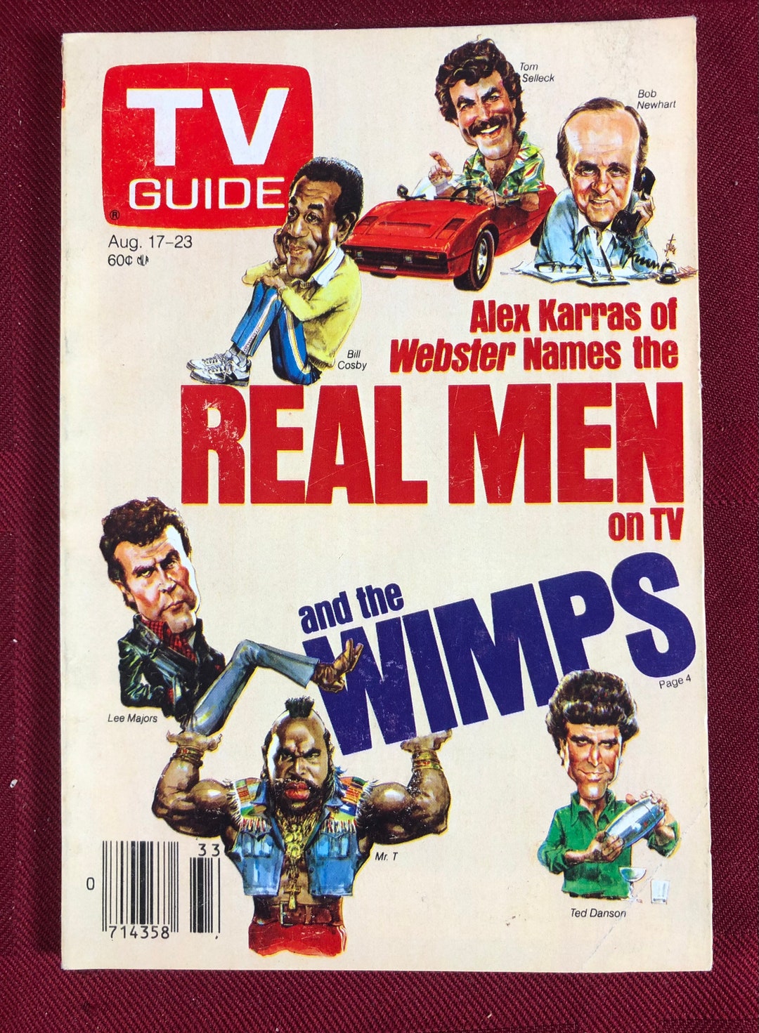 Week of August 17 to 23 1985 TV Guide Real Men and the Wimps on TV ...