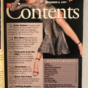 Week of November 8 to 14 1997 TV Guide the Women of Star Trek Voyger ...