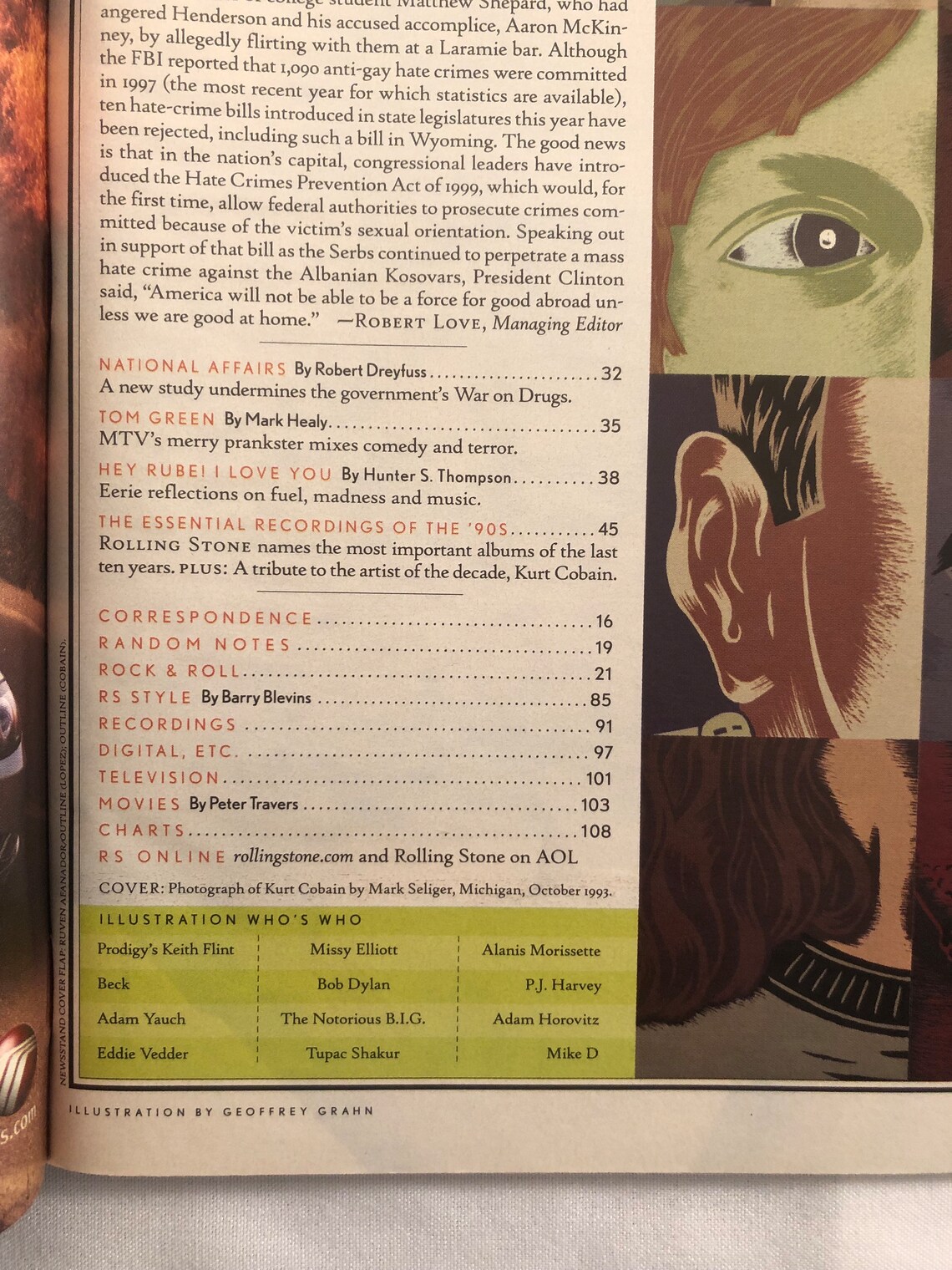 May 13 1999 Rolling Stone Magazine Issue 812 Artist of the Decade Kurt ...