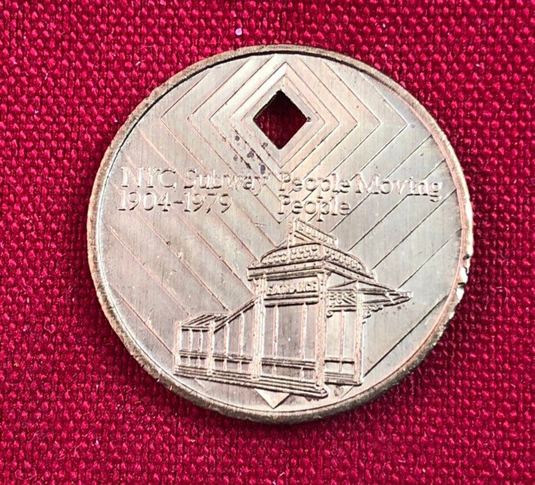 High Grade 1979 NYC Subway Bus Token Cut Out Diamond Jubilee MTA NYCTA ...